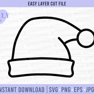 Santa Hat SVG, Santa Hat PNG, Santa Hat Cut File, Winter Svg, Santa Svg ...