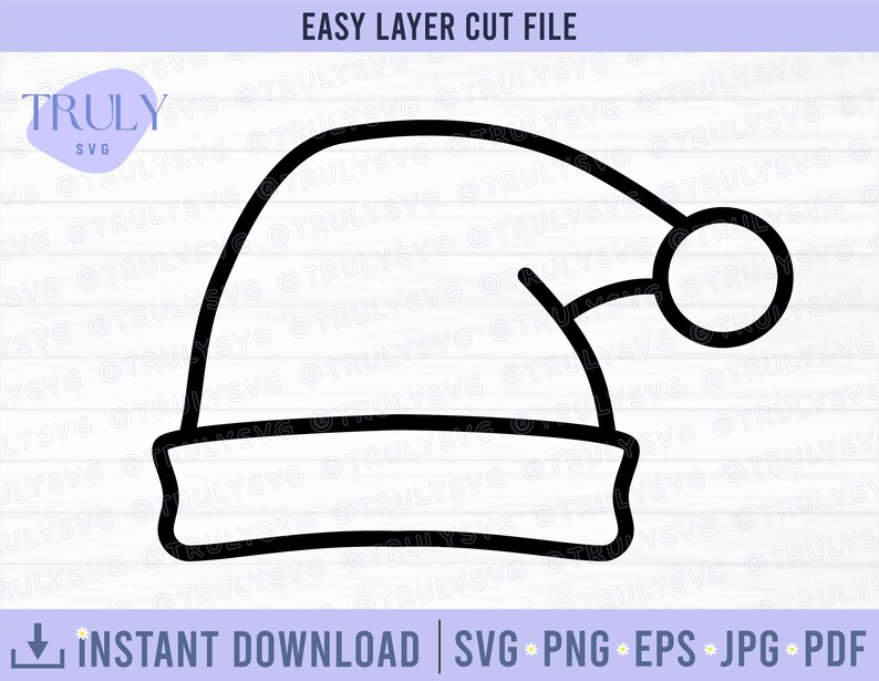 Santa Hat SVG Santa Hat PNG Santa Hat Cut File Winter Svg - Etsy