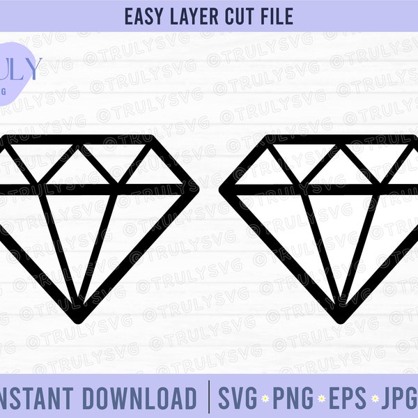 Diamond Svg - Etsy
