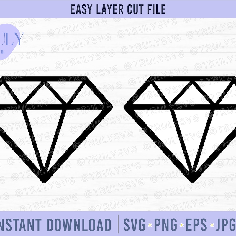 Diamond Svg - Etsy