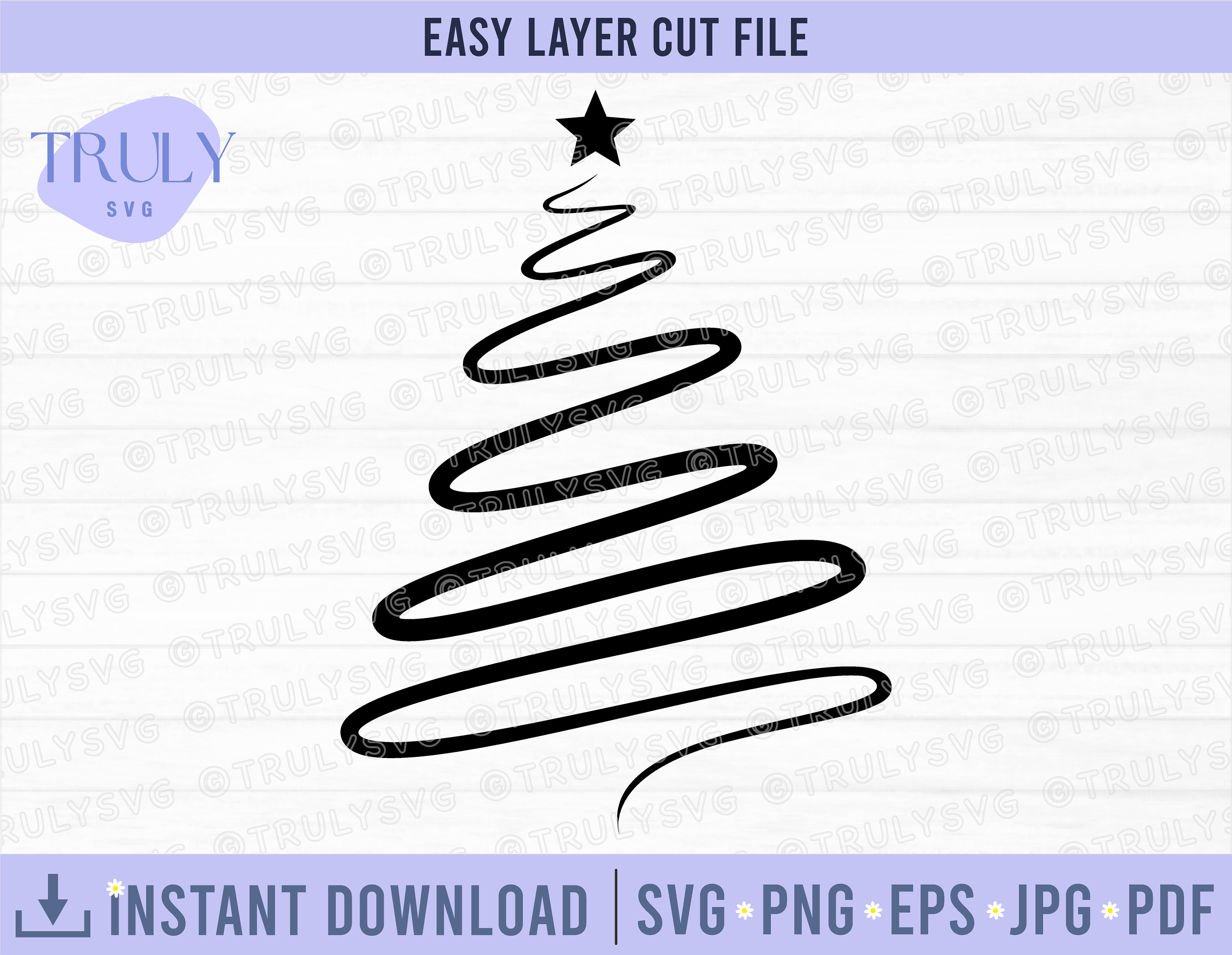 Christmas Tree SVG, Christmas Tree Swirl SVG, Christmas Tree Svg EPS ...