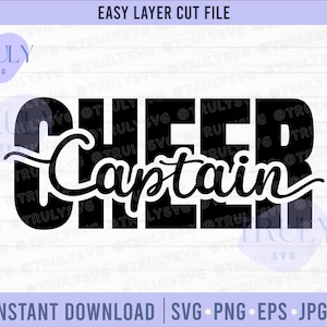 Cheer Captain SVG, Cheerleader SVG, Cheer SVG, Cheerleader Png, Digital ...