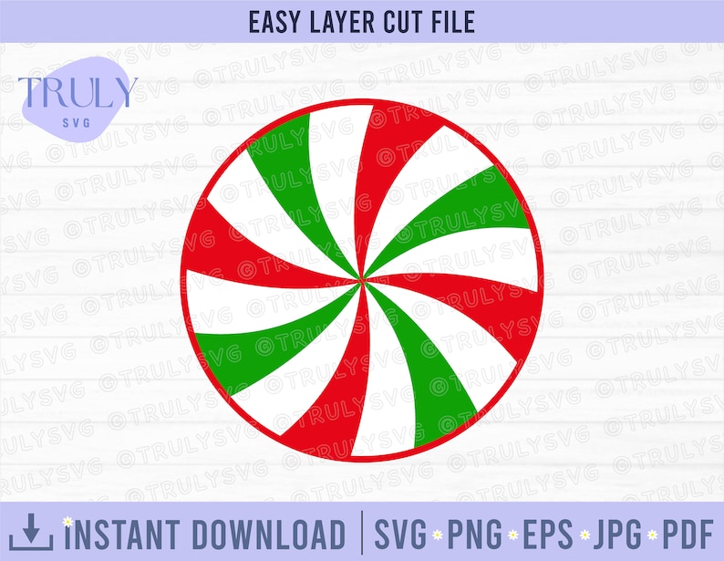 Peppermint Candy SVG Peppermint SVG Red and Green Peppermint - Etsy