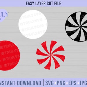 Peppermint Candy SVG, Peppermint SVG, Red and White Peppermint Svg ...