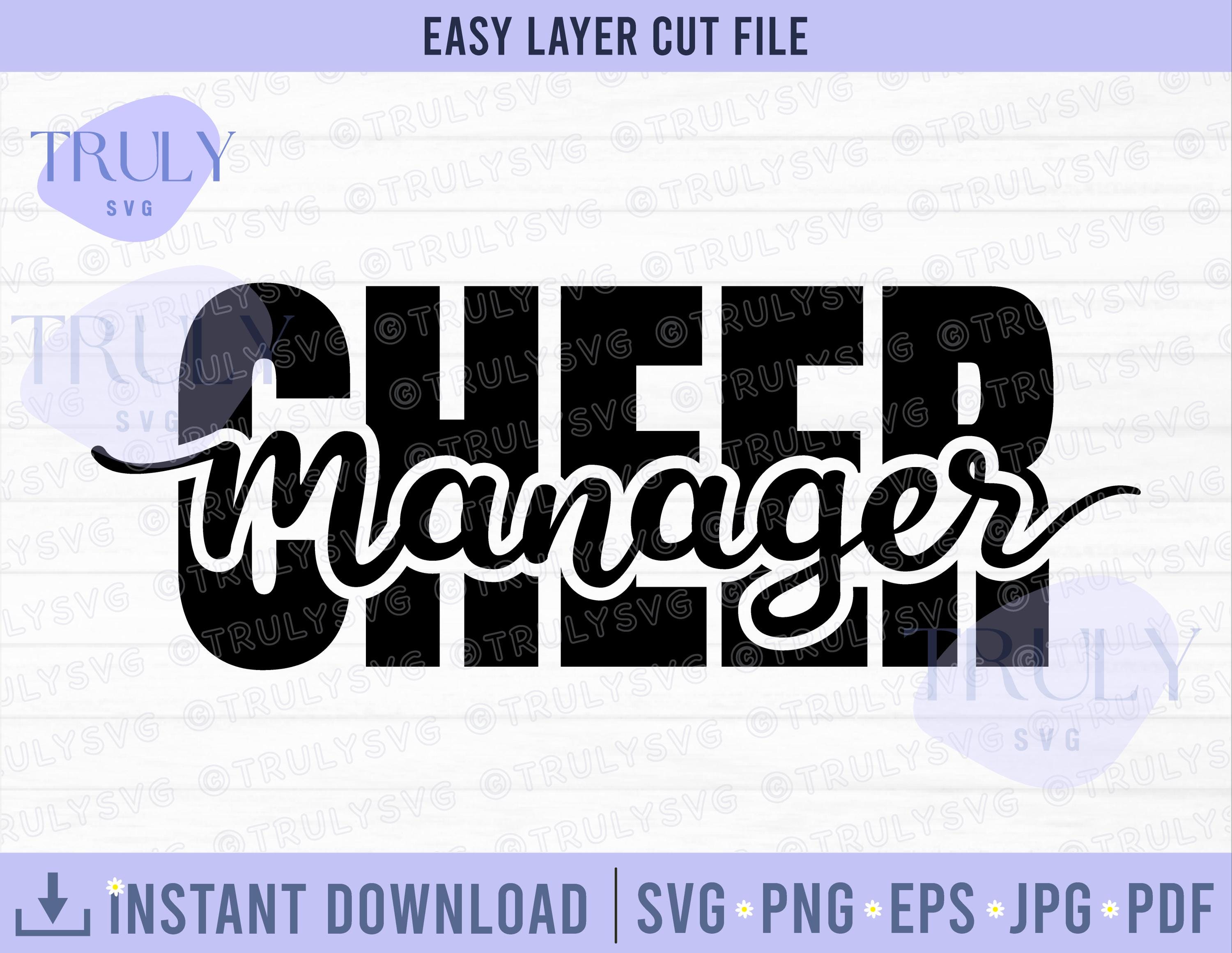 Cheer Manager SVG, Cheerleader SVG, Cheer SVG, Cheerleader Png, Digital ...