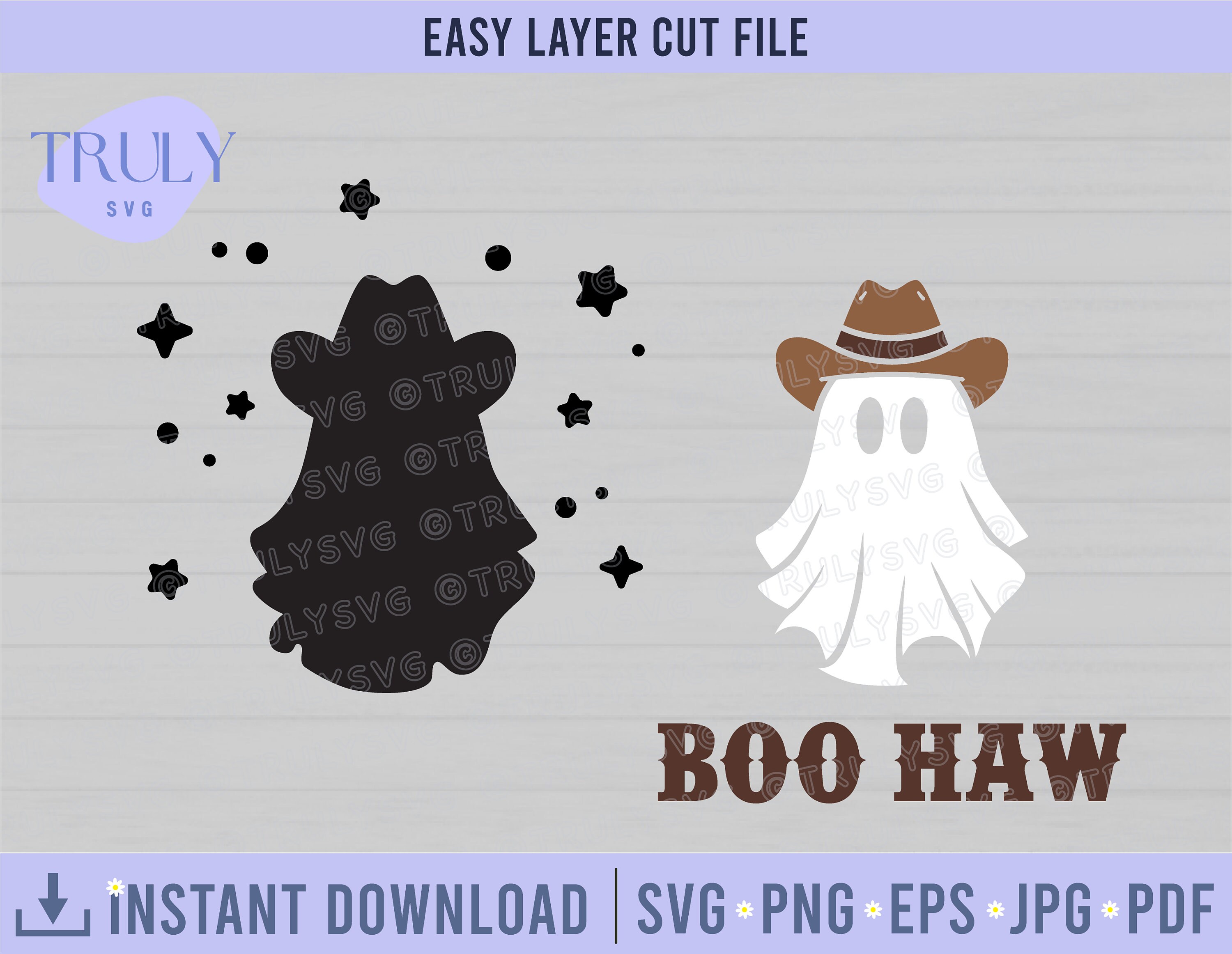 Boo Haw SVG, Cowboy Ghost SVG, Ghost SVG, Halloween Svg, Funny, Cowgirl ...