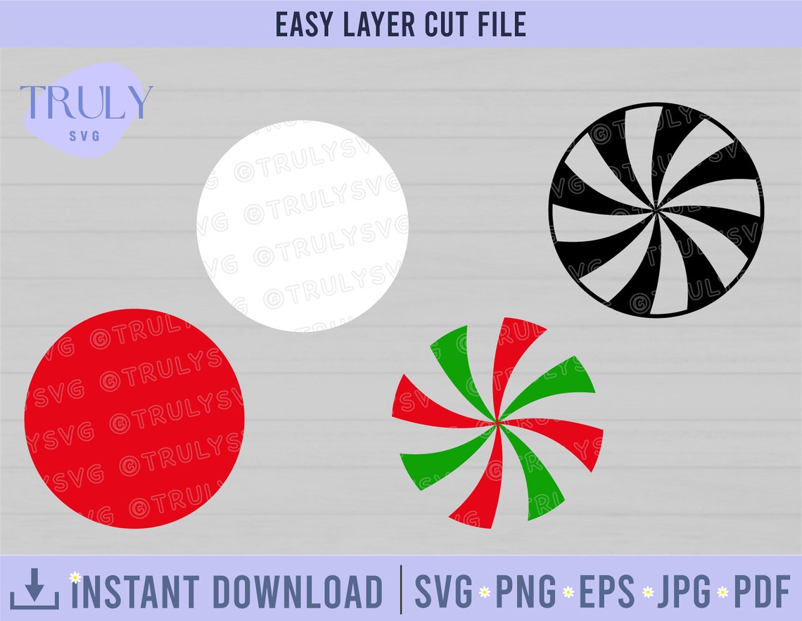 Peppermint Candy SVG, Peppermint SVG, Red and White Peppermint Svg ...