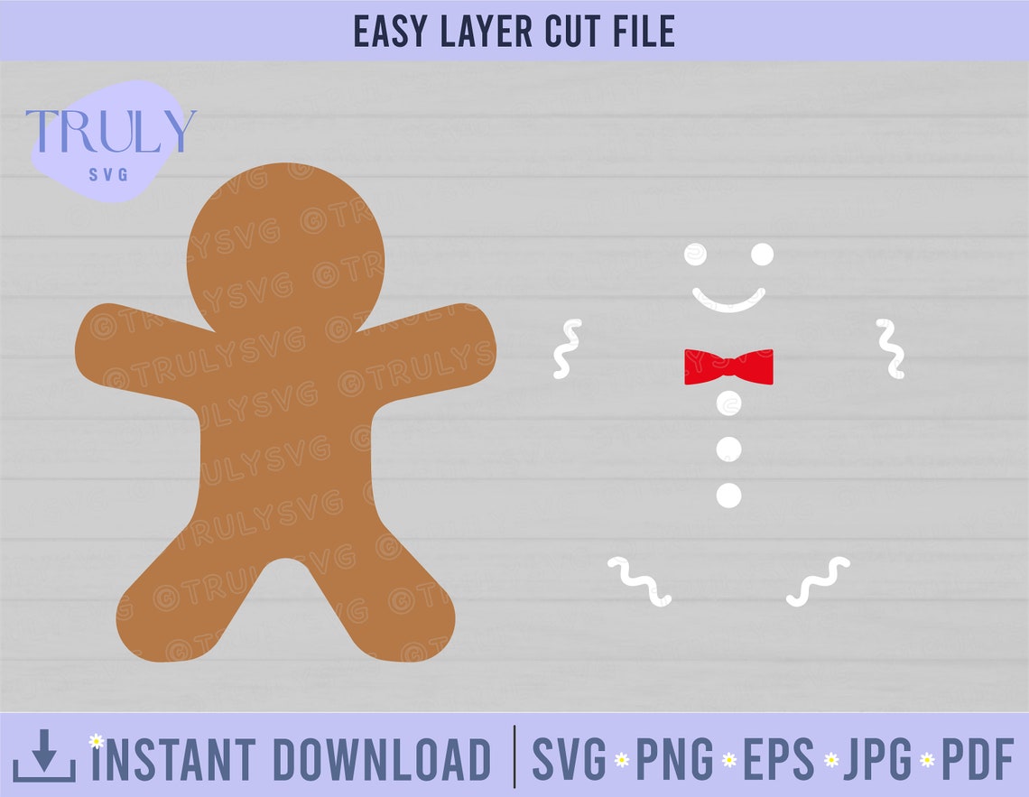 Gingerbread Man SVG Gingerbread Girl SVG Gingerbread SVG - Etsy