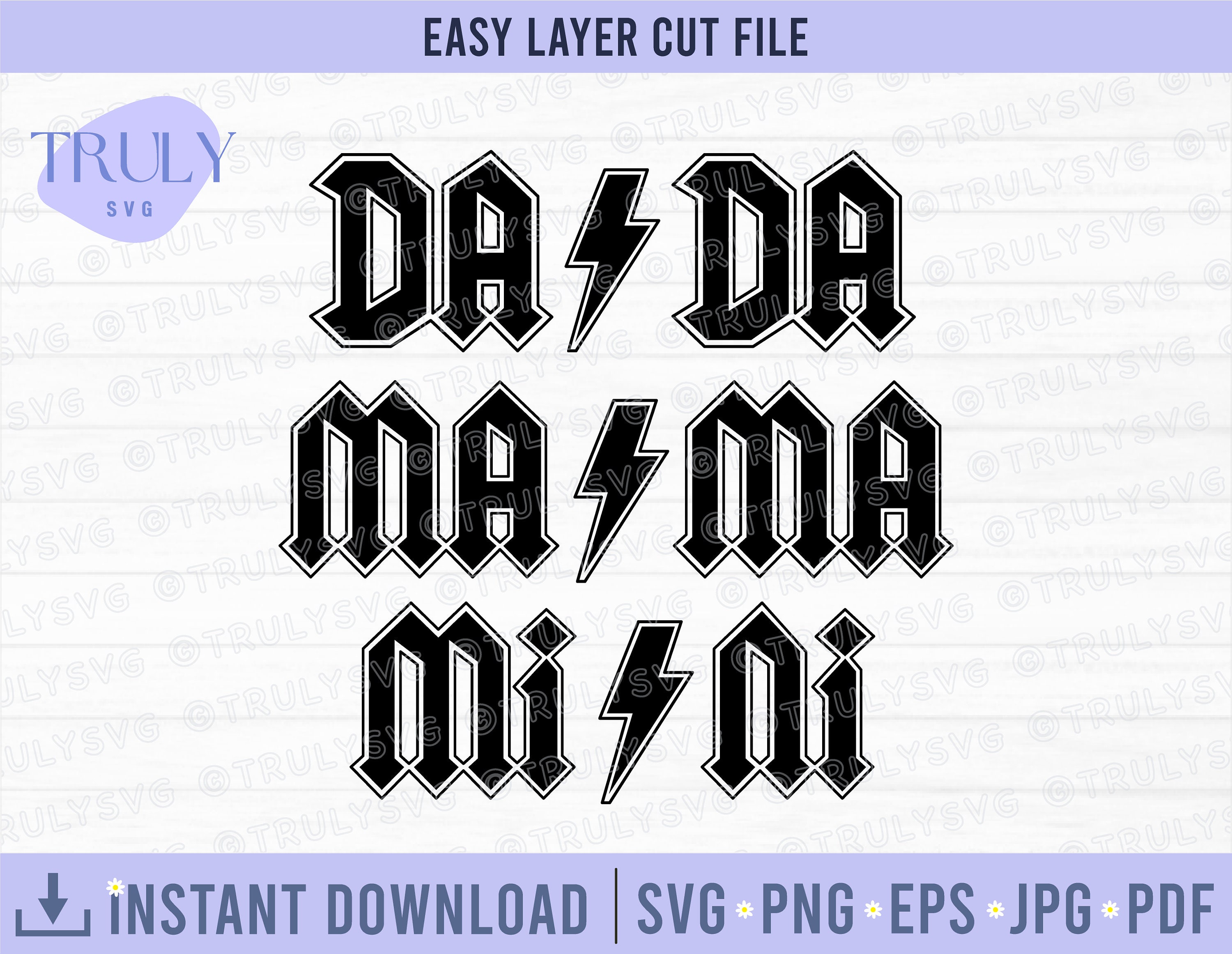 Dada Mama Mini SVG, Mama and Mini Svg Bundle, Sublimation, Mommy and Me ...
