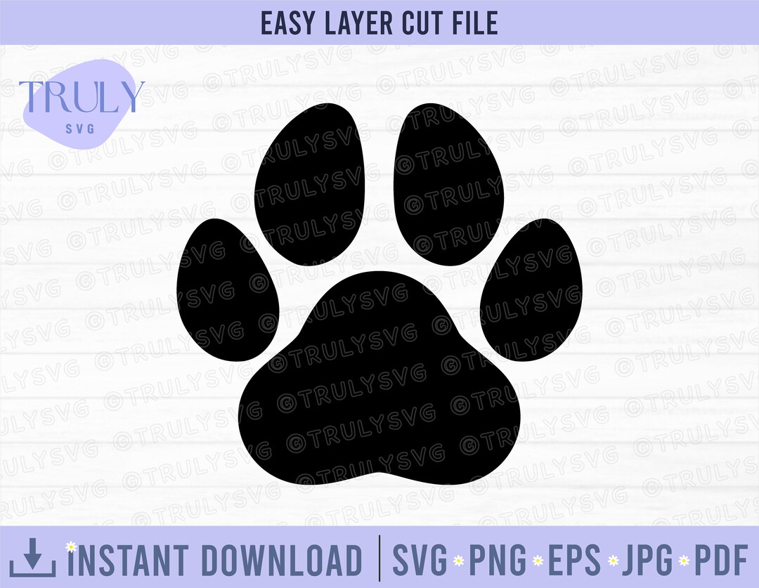 Paw Print SVG, Dog Paw Print SVG, Cat Paws SVG, Paw Svg, Vector Cut ...