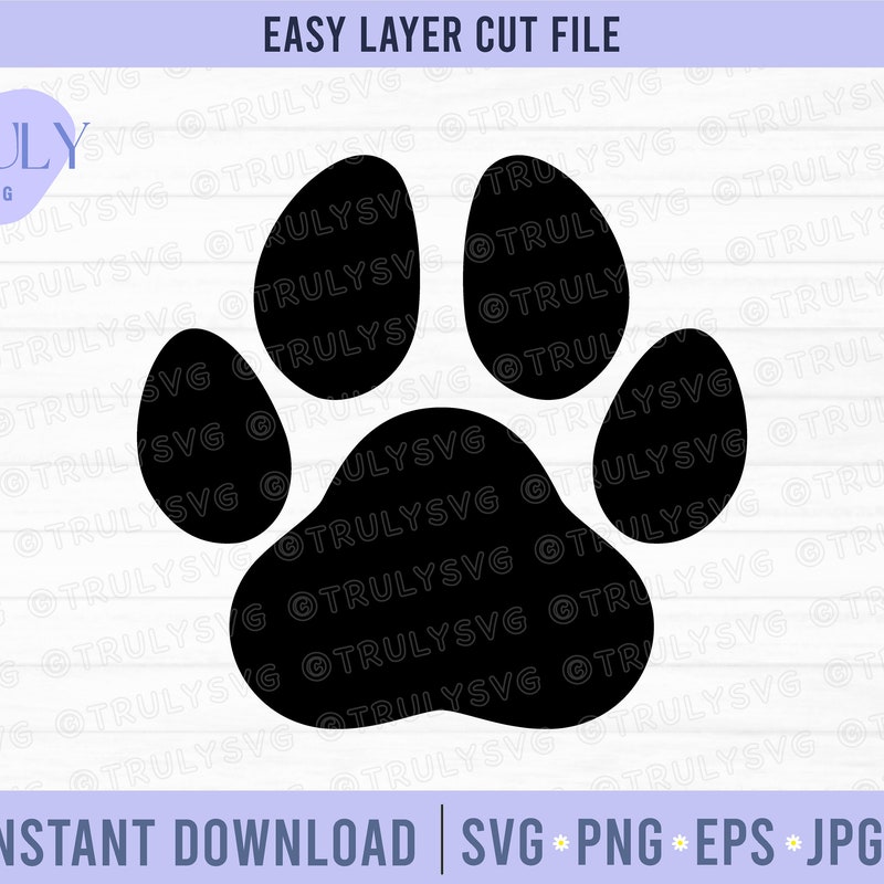 Paw Print Svg - Etsy