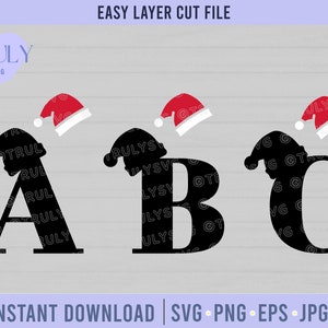Christmas Alphabet SVG Bundle, A-Z Letters Svg Png Cricut Silhouette ...