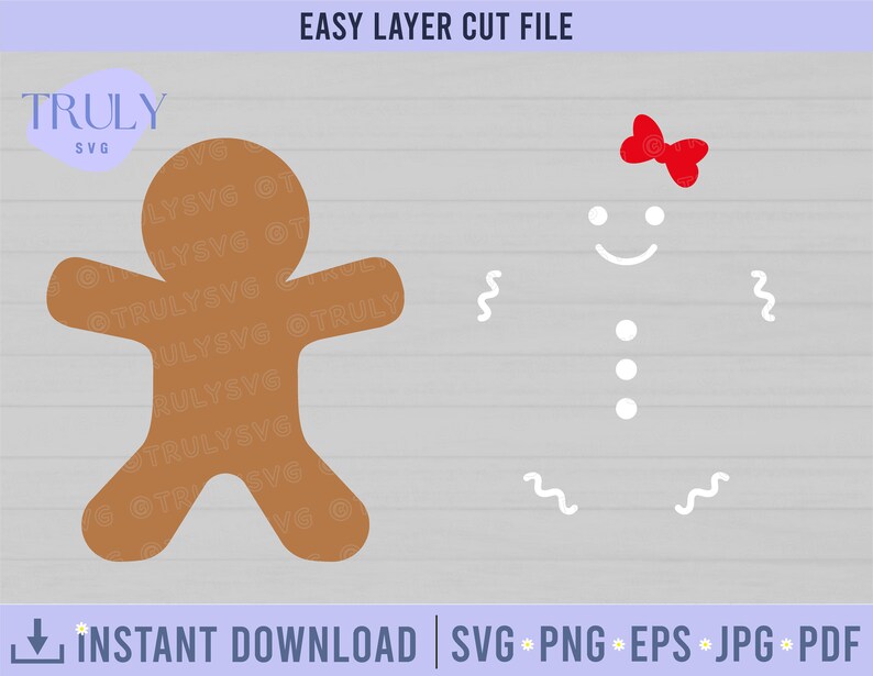 Gingerbread Girl SVG, Gingerbread Man SVG, Gingerbread SVG, Christmas ...