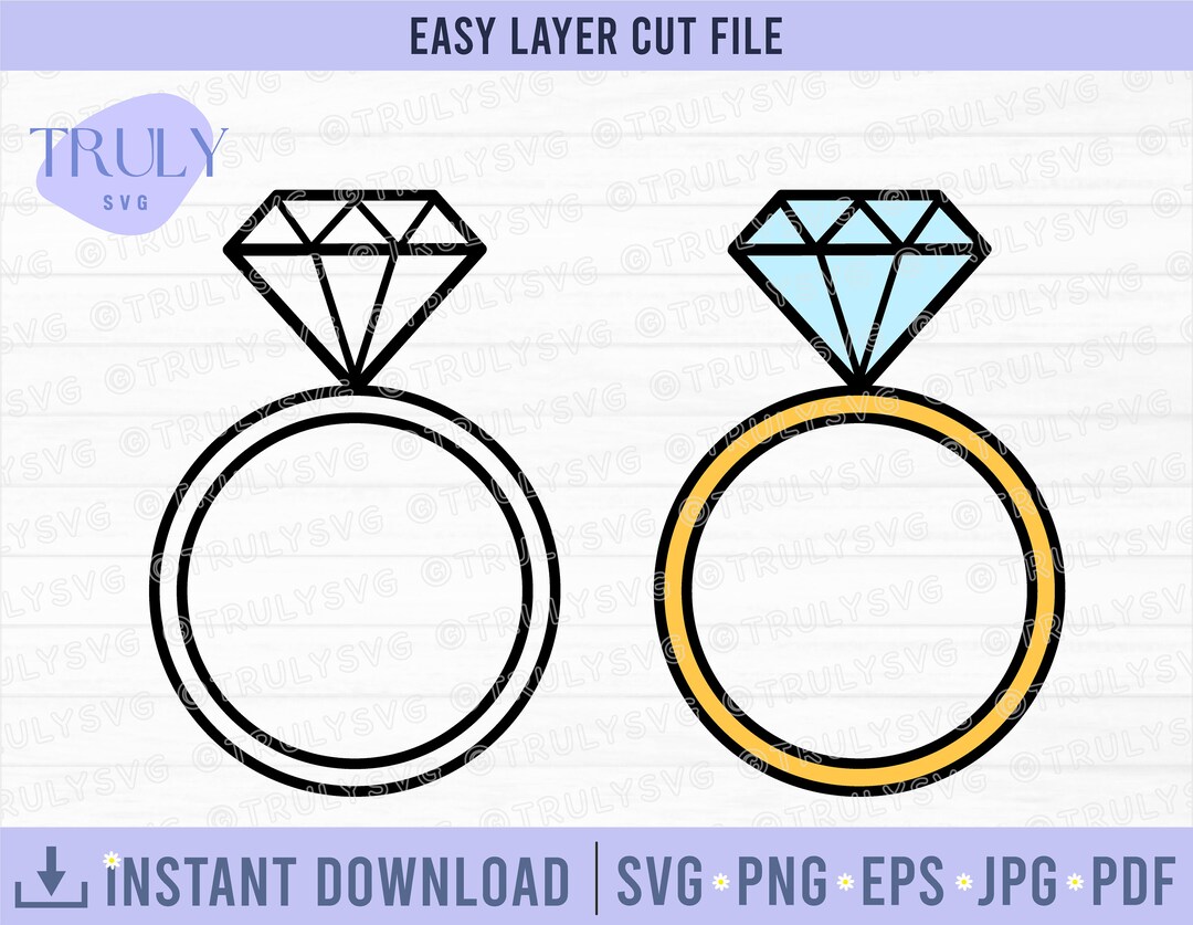 Wedding Ring SVG, Diamond Ring SVG, Proposal SVG, Wedding Svg ...