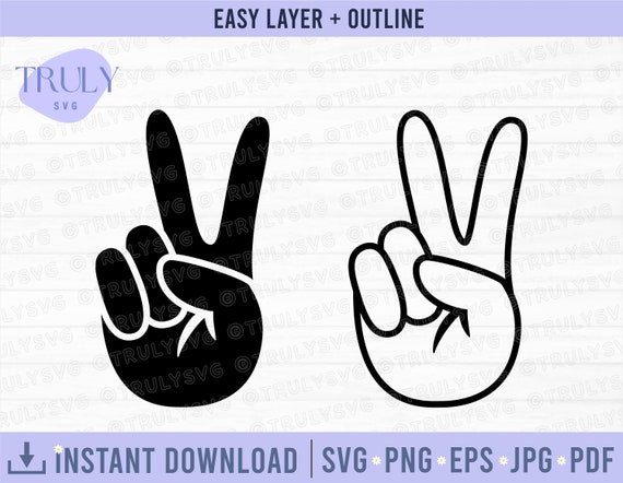 Hand Peace Sign SVG Peace Svg Peace Hand Svg Peace and Love - Etsy