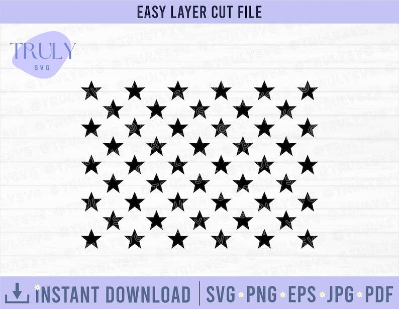 50 Stars SVG, United States of America Flag Stars Svg, 4th of July Svg ...