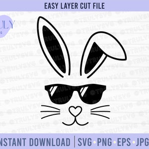 Bunny Face SVG, Easter SVG, Easter Bunny SVG, Easter Bunny Face Svg ...