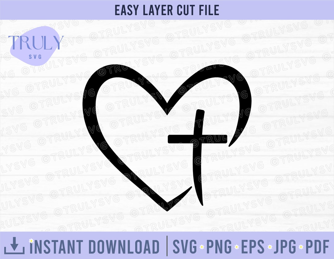 Cross SVG, Heart Cross SVG, Christian Cross SVG, Catholic Svg, Cross ...