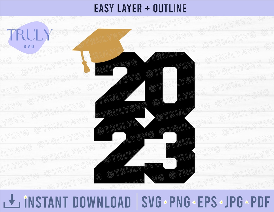 Graduation Cap Svg, 2023 Graduation Cap Svg, Cake Topper Svg, Class of ...