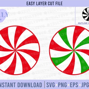 Peppermint Candy SVG, Peppermint SVG, Red and White Peppermint Svg ...