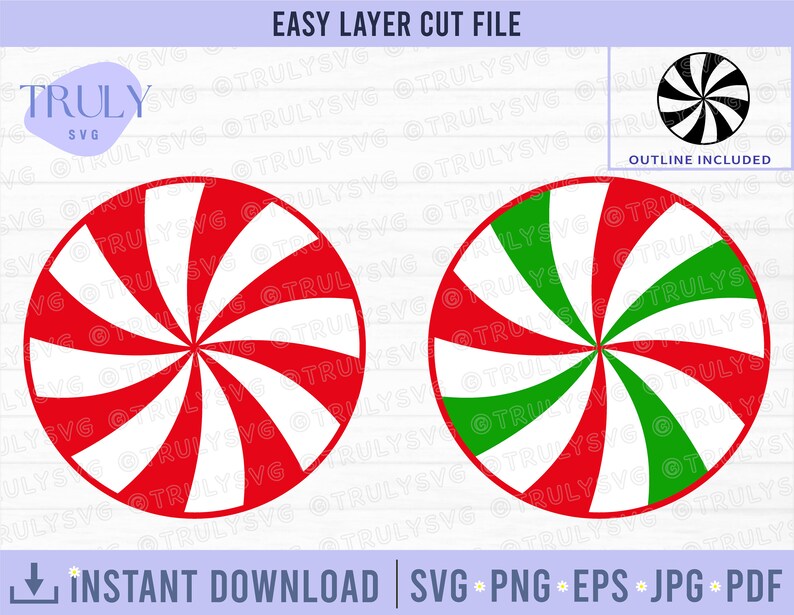 Peppermint Candy SVG, Peppermint SVG, Red and White Peppermint Svg ...