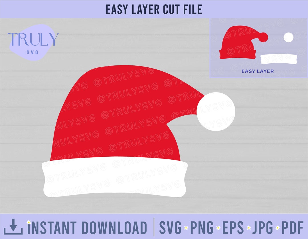 Santa Hat SVG, Santa Hat PNG, Santa Hat Cut File, Winter Svg, Santa Svg ...