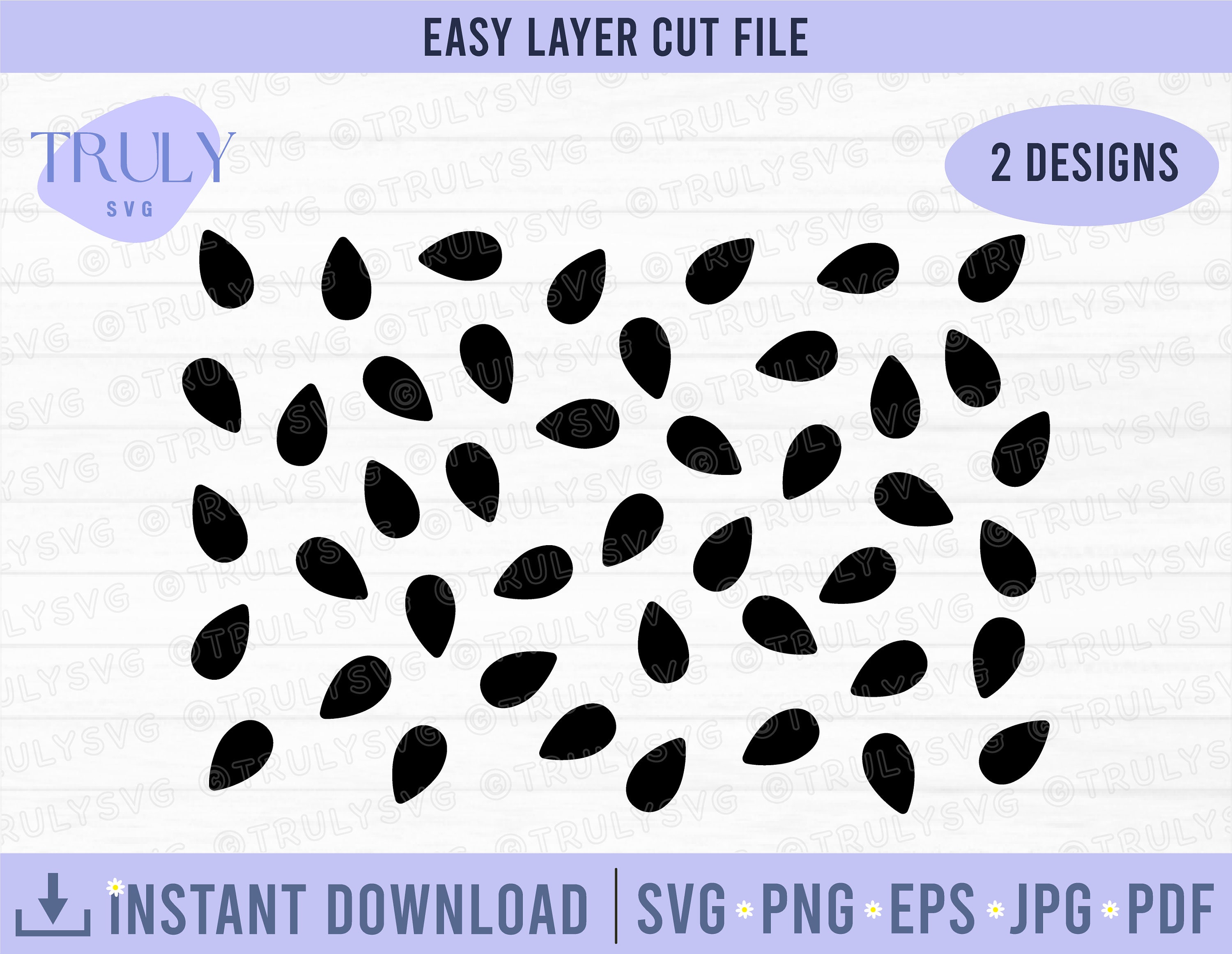 Watermelon Seeds SVG, Fruit Seeds Pattern, Watermelon Svg, Summer Melon ...