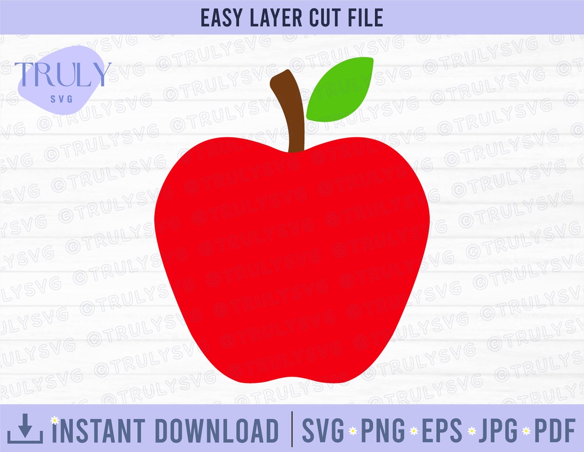 Apple SVG Apple Cricut Svg Apple Clipart Svg Teacher - Etsy