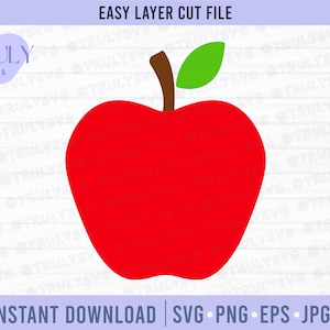 Apple SVG, Apple Cricut Svg, Apple Clipart Svg, Teacher Clipart, Back ...