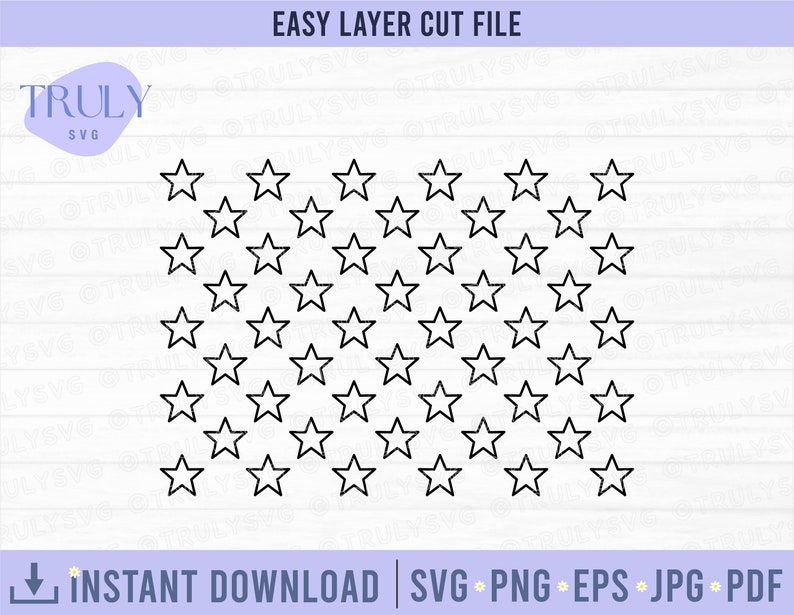 50 Stars SVG, United States of America Flag Stars Svg, 4th of July Svg ...