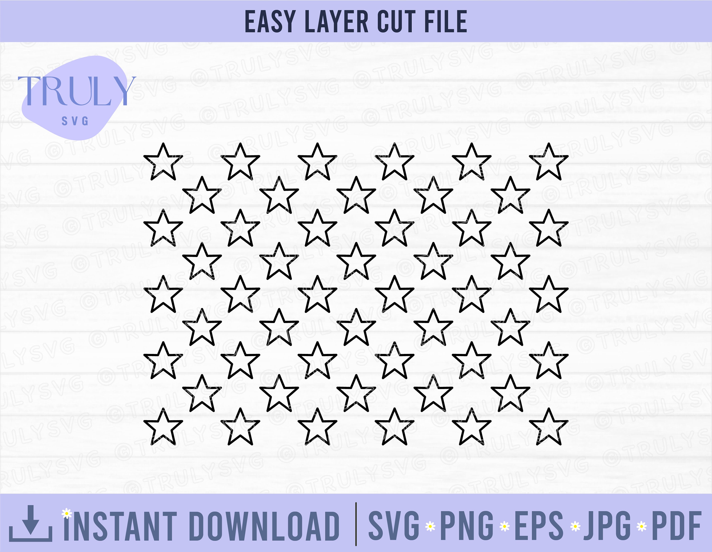 50 Stars SVG, United States of America Flag Stars Svg, 4th of July Svg ...