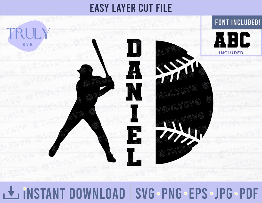 Baseball SVG, Baseball Name Frame SVG, Baseball SVG, Baseball Template ...
