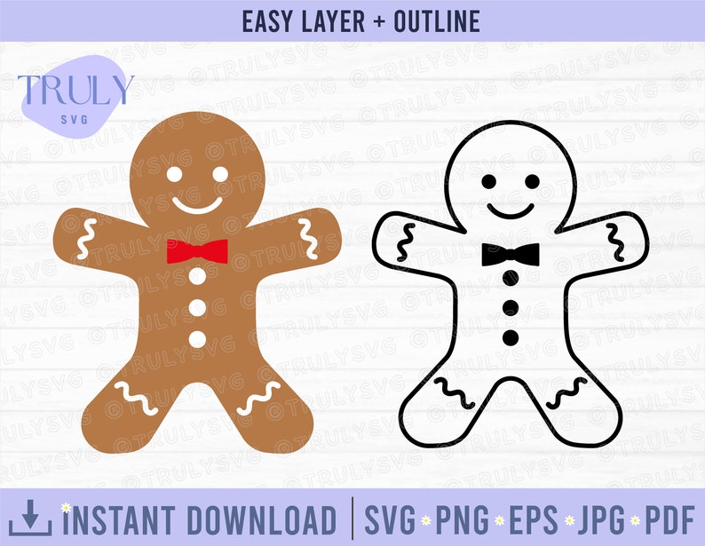 Gingerbread Man SVG Gingerbread Girl SVG Gingerbread SVG - Etsy
