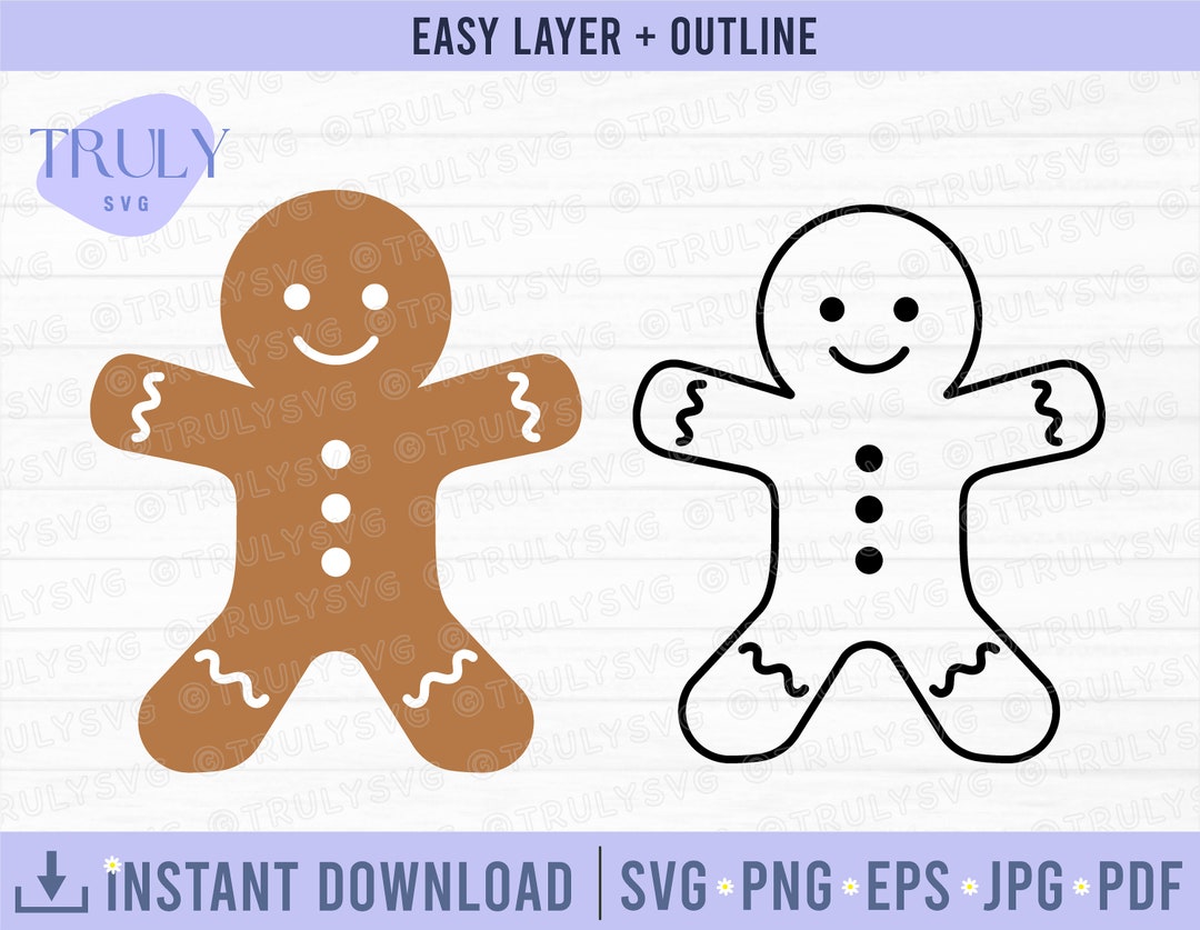 Gingerbread Man SVG, Gingerbread Girl SVG, Gingerbread SVG, Christmas ...