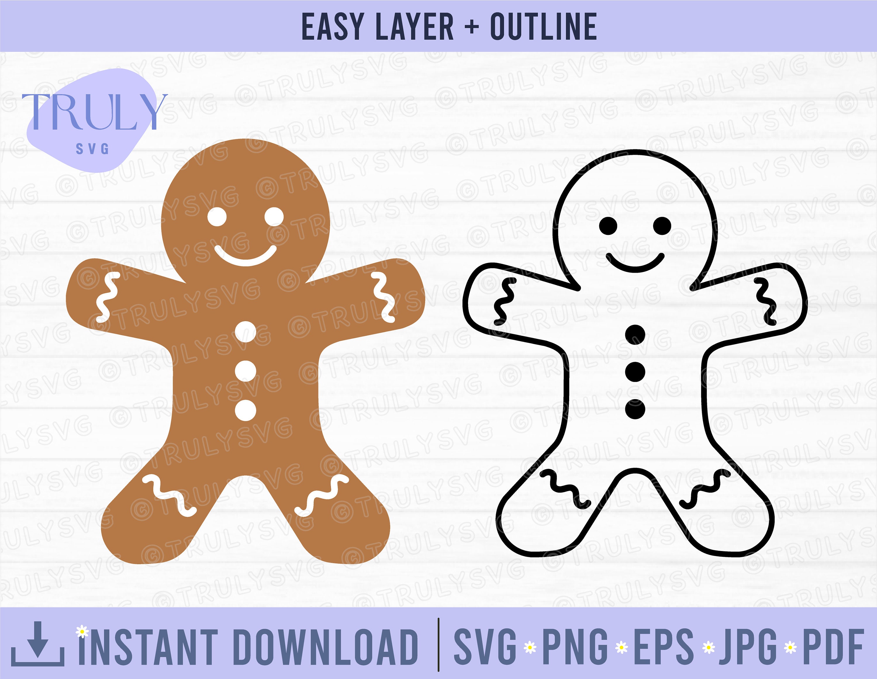 Gingerbread Man SVG Gingerbread Girl SVG Gingerbread SVG - Etsy