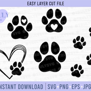Paw Print SVG, Dog Paw Print SVG, Cat Paws SVG, Animal Paws Svg, Paw ...