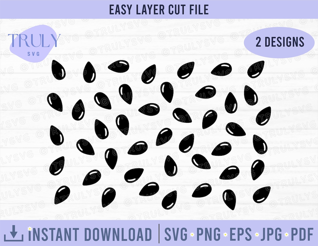 Watermelon Seeds SVG, Fruit Seeds Pattern, Watermelon Svg, Summer Melon ...