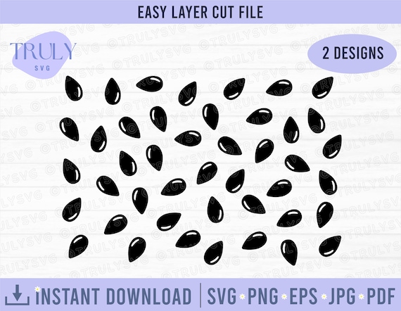 Watermelon Seeds SVG Fruit Seeds Pattern Watermelon Svg - Etsy