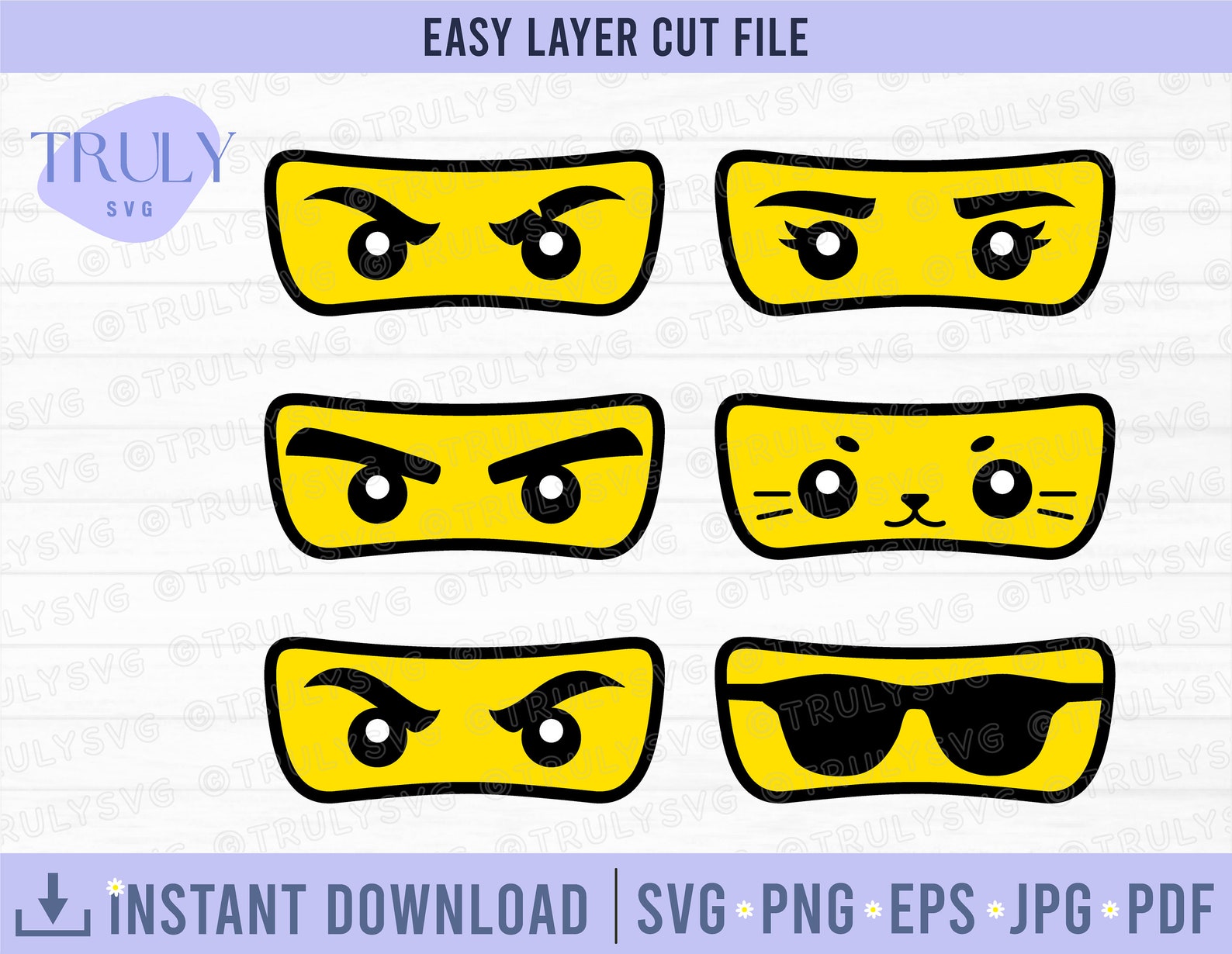 Ninja Party Favor SVG, Ninja Svg, Ninja Eyes Svg, Ninja Eyes, Ninja ...