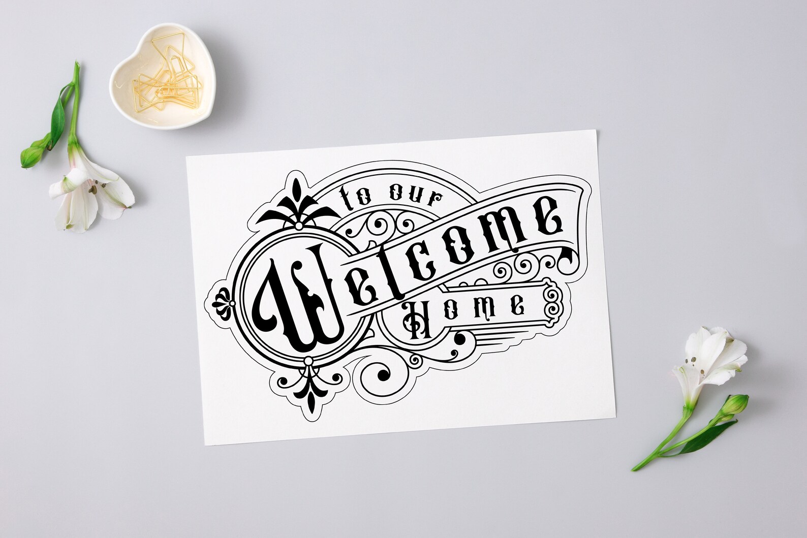 Welcome to Our Home Printable, Downloadable Welcome Sign, Vintage ...