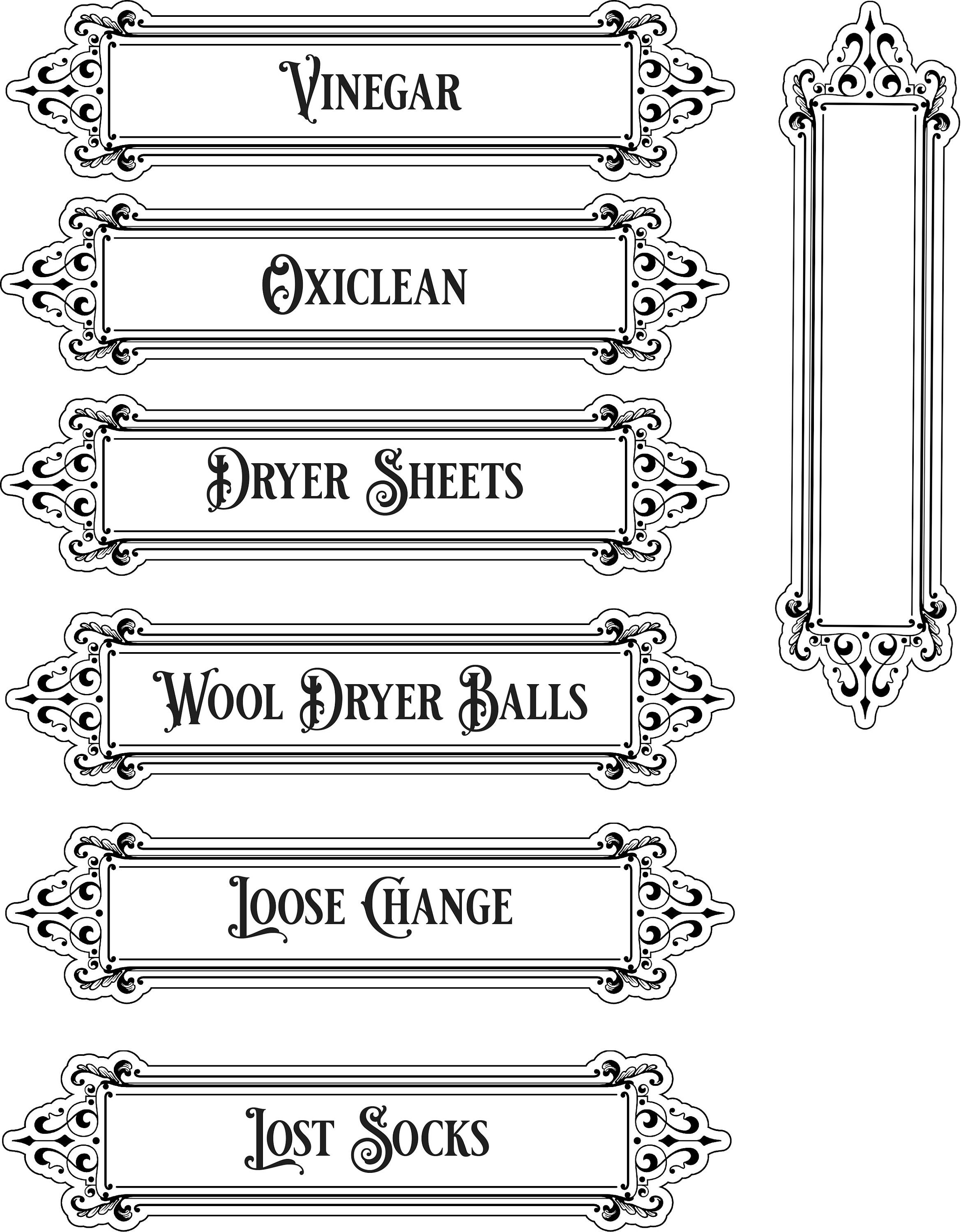 Vintage Laundry Labels - Antique Labels - Printable Labels ...