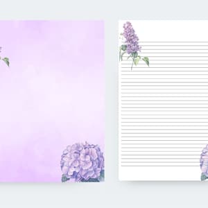 Printable Pastel Stationary, Floral, Digital Download, Writing Bundle ...