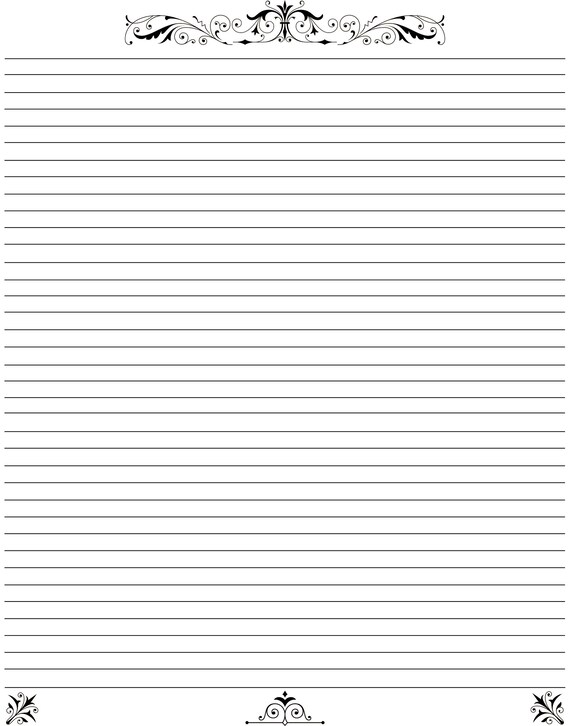 Vintage Lined Stationary Printable Stationary A4 and Letter - Etsy