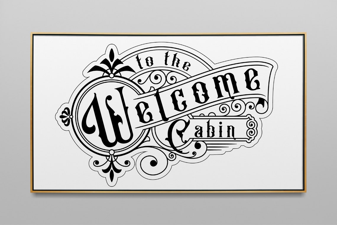 Welcome to the Cabin Printable, Downloadable Welcome Sign, Vintage ...