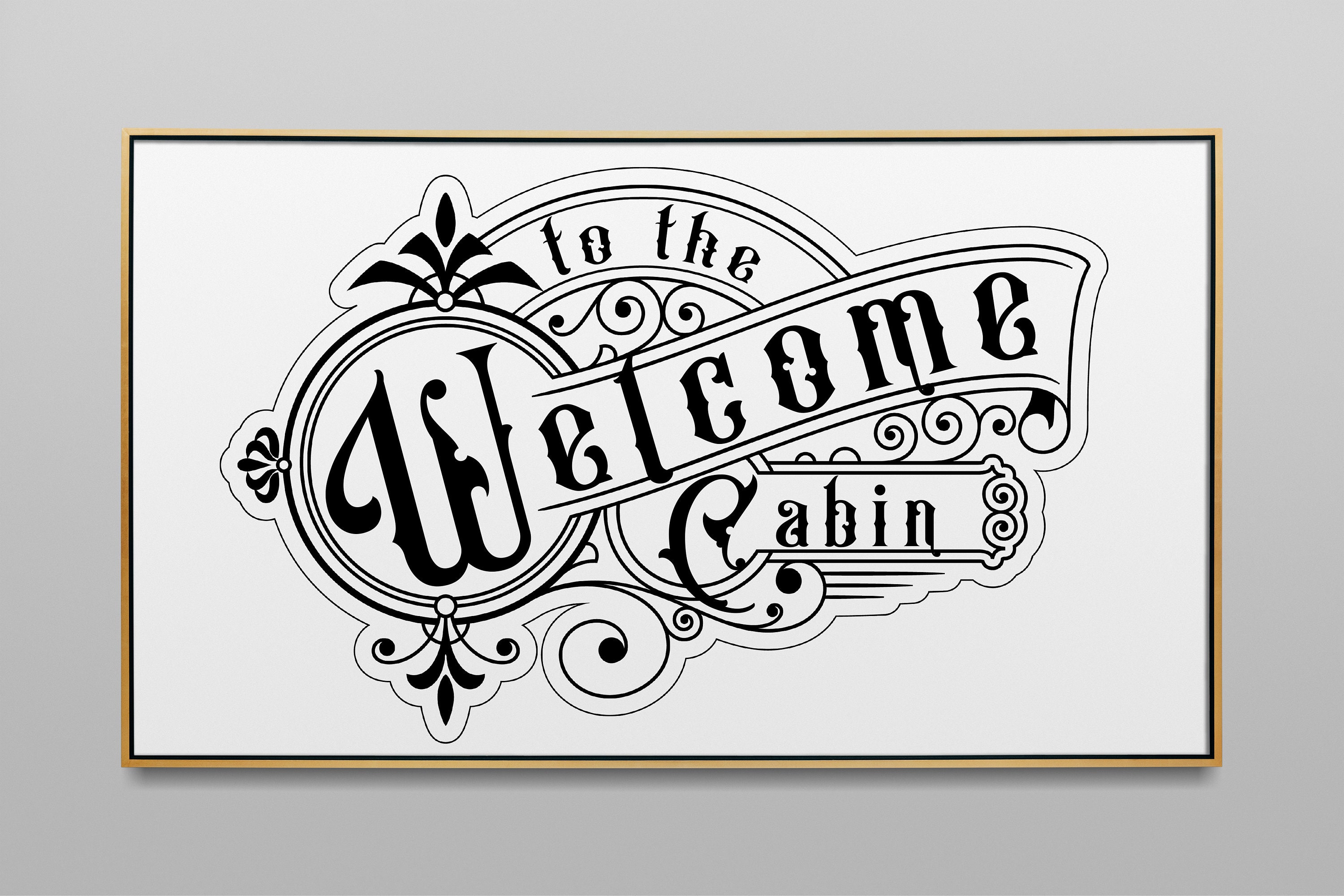 Welcome to the Cabin Printable, Downloadable Welcome Sign, Vintage ...