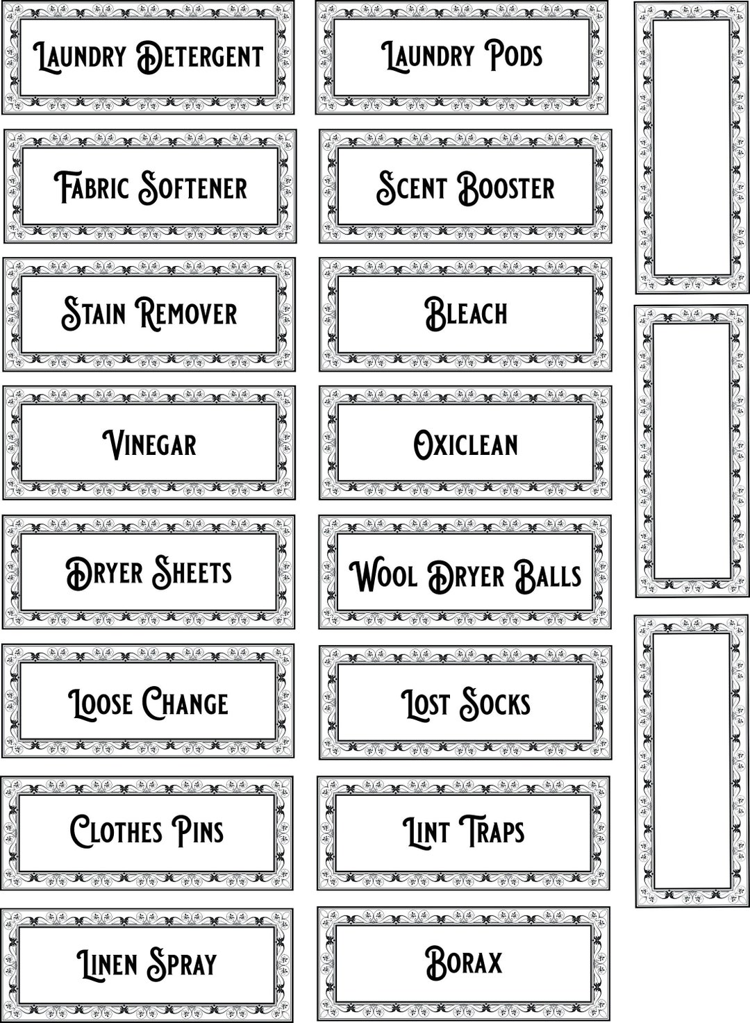 Vintage Laundry Labels Antique Labels Printable Labels Downloadable ...