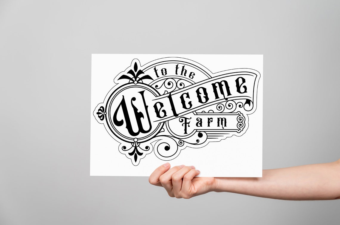 Welcome to the Farm Printable, Downloadable Welcome Sign, Vintage ...