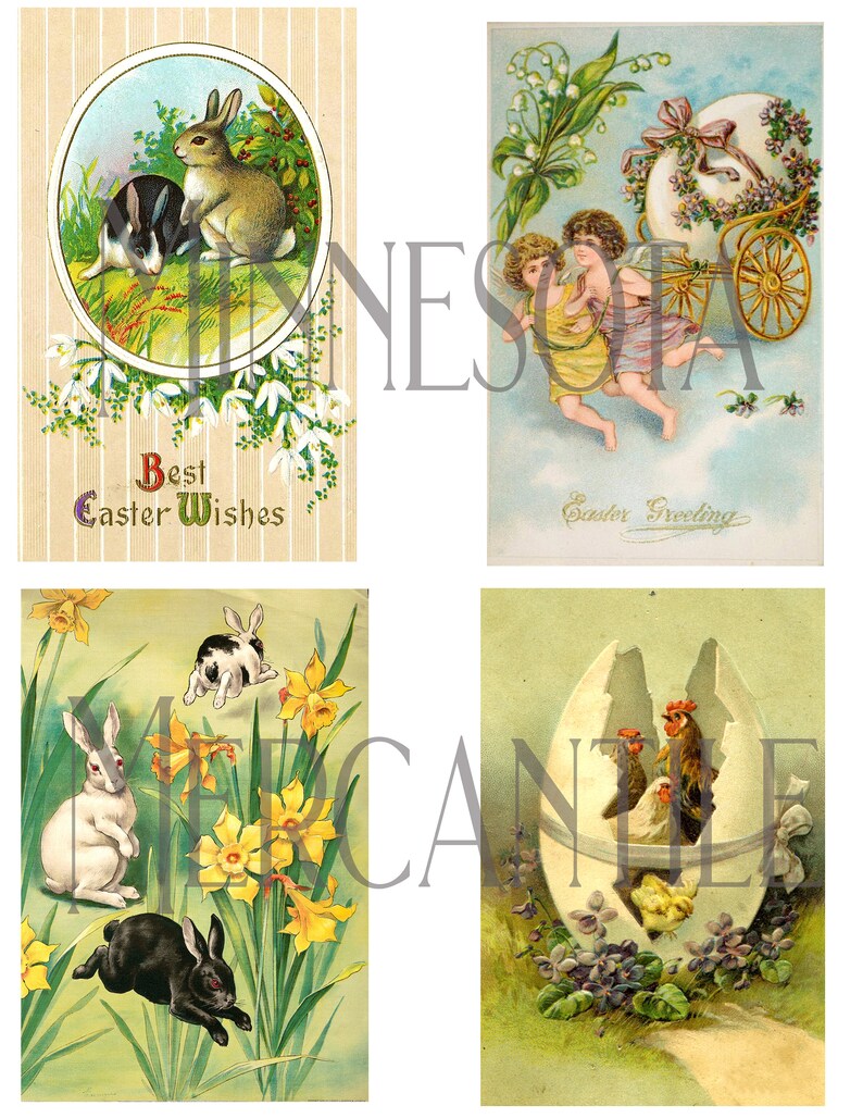 Vintage Easter Ephemera Kit, Printable Download, Junk Journal, Scrapbook, Collage Paper - Etsy