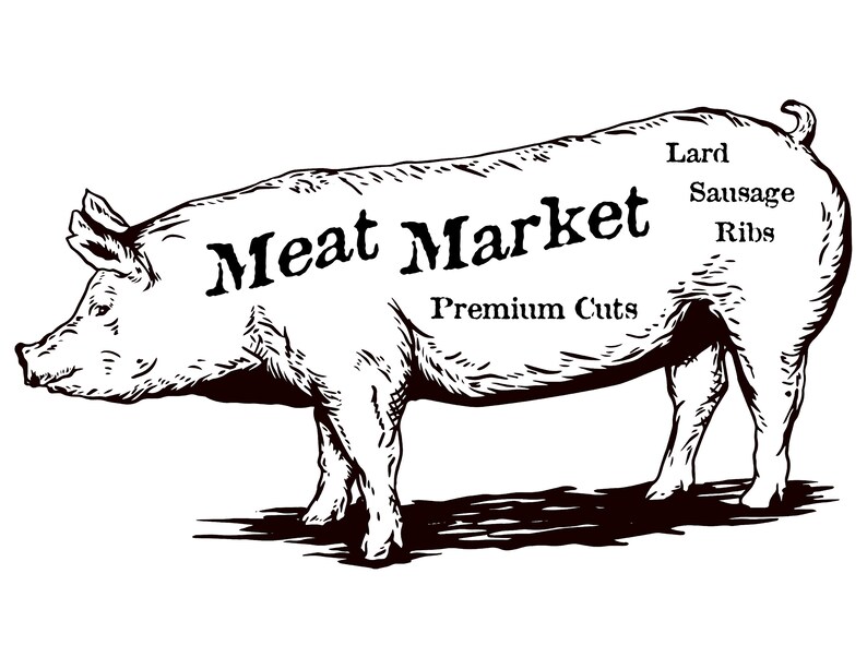 Meat Market Hog 8x11 Digital Download - Etsy
