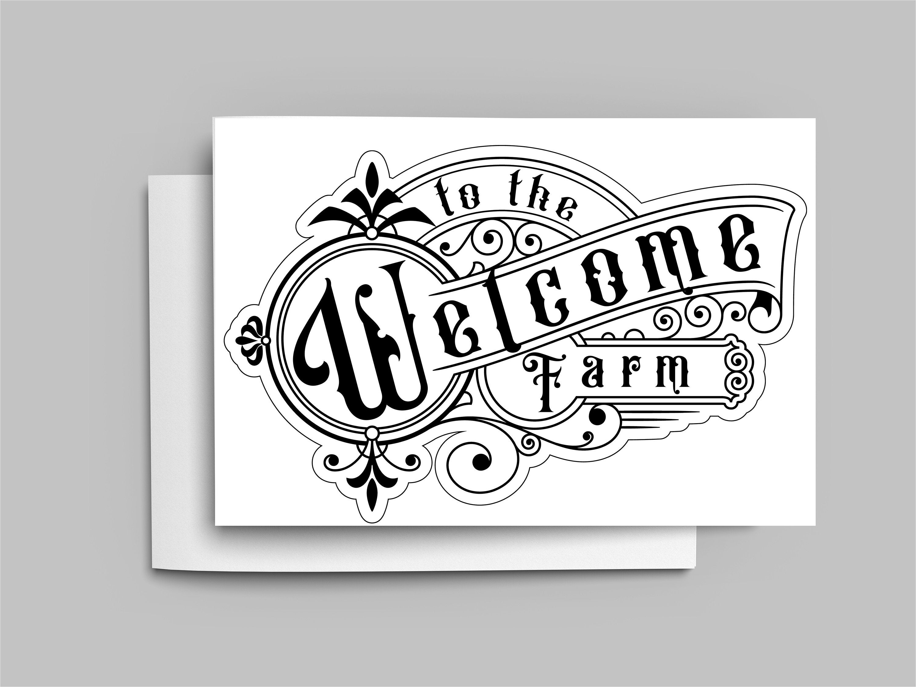 Welcome to the Farm Printable, Downloadable Welcome Sign, Vintage ...